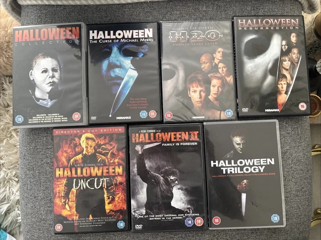 HALLOWEEN DVD COLLECTION Complete 13 Film Set 1-8 Rob Zombie Remake ...