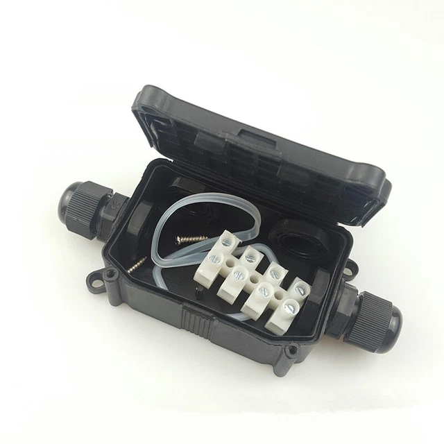4 WAY OUTDOOR Waterproof Junction Box IP66 Cable Gland Electrical Wire ...