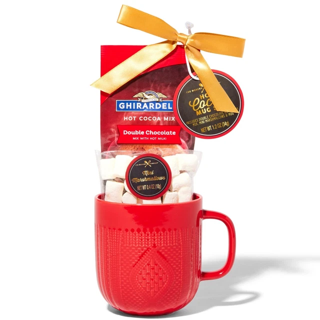 HOT CHOCOLATE GIFT Set Ghirardelli Cocoa mix marshmallows Cup BB 03/ ...