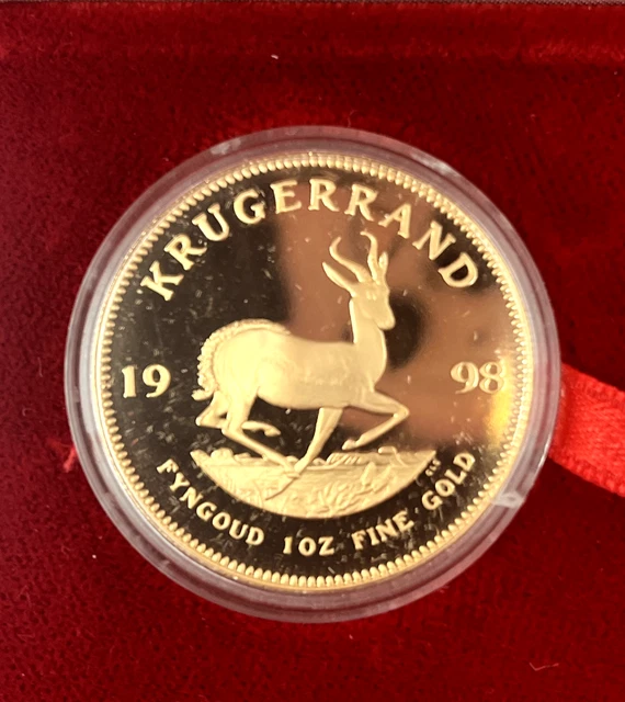 RARE 1998 - 1 oz Gold Proof Krugerrand with COA + Box $3,100.00 - PicClick
