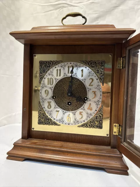 EMPEROR MANTLE CLOCK 8 Day Key Wind West Germany 341-020 0 Jewels ...