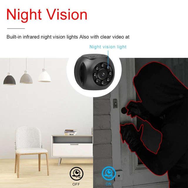 MINI CAMERA BIDIRECTIONAL Voice Motion Detection Hidden cam for Outdoor ...