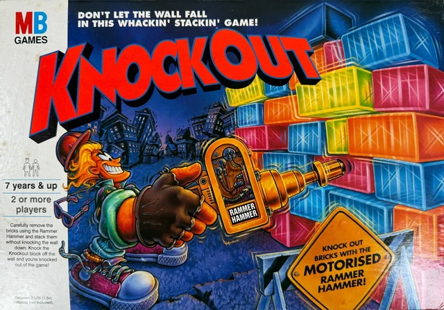 VINTAGE KNOCKOUT WHACKIN' Stackin' Game by MB Games 1993 - (7yrs ...
