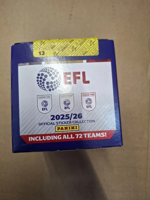 PANINI EFL 2026 Football Stickers Full sealed box (36 Packs) £44.38 ...