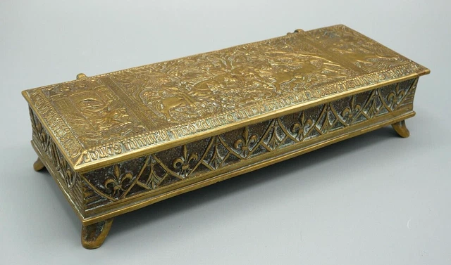 MAX LE VERRIER, Coffret en bronze, Chasse au Moyen-Âge, XXe EUR 100,00 ...