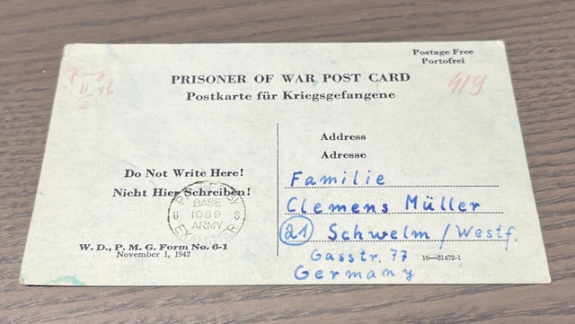 WW2 WWII NAZI Germany 1942 war time soldiers Military Feldpost mail ...