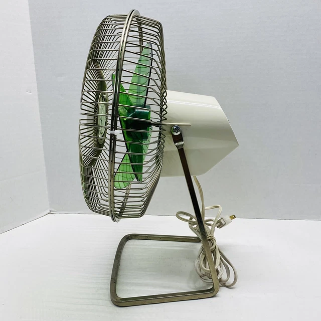 SEARS VINTAGE 2-SPEED Electric Table desk Fan Model 453-81001 Green ...