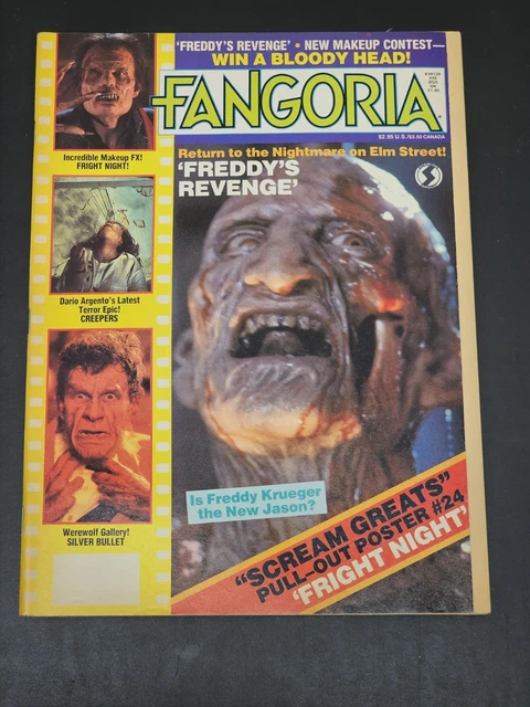 FANGORIA MAGAZINE #49 Freddy's Revenge Silver Bullet Fright Night Dario ...