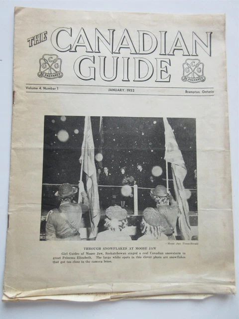 THE CANADIAN GUIDE magazine Jan 1952 Girl Scouts Girl Guides Princess ...