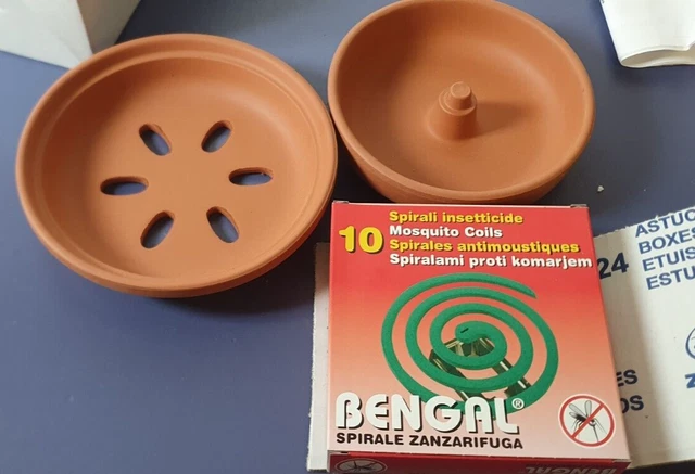 TERRACOTTA MOSQUITO COIL Burner, Coil holder Burner and 10 Coils MADE ...