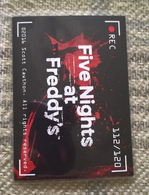 FNAF - FIVE Nights At Freddy's 2016 "Shiny Hologram" Trading Card / Ccg ...