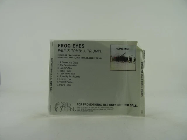 FROG EYES PAUL'S TOMB: A TRIUMPH (240) 9 Track Promo CD Album including ...