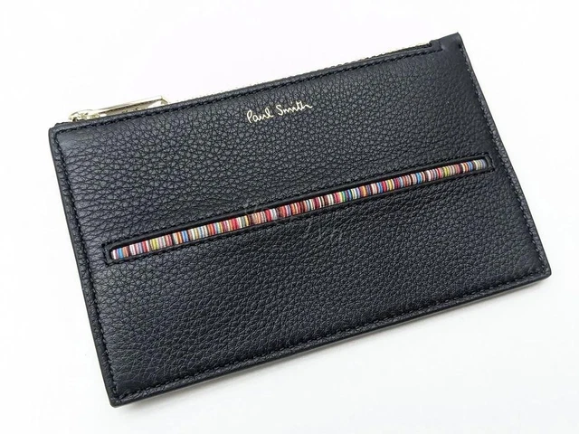 PAUL SMITH SIGNATURE Stripe Insert Zipped Card Coin Wallet RRP:£170 £ ...