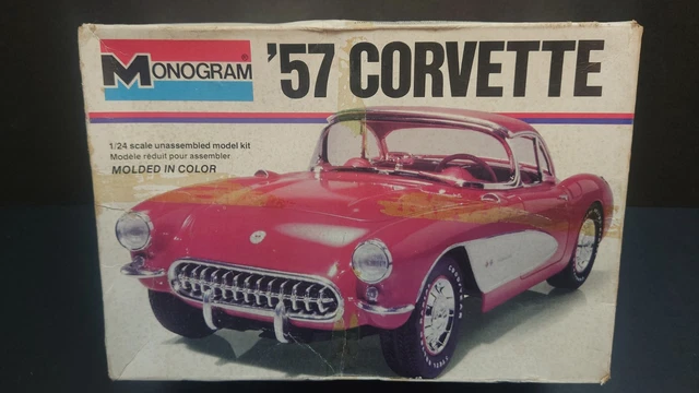 MONOGRAM 1953 CHEVY Corvette Started- 1/24 Scale Model Kit Collection ...