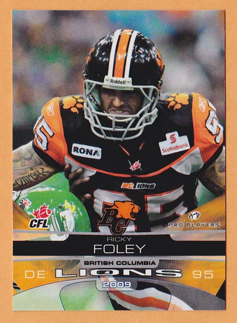 CARTE RICKY FOLEY 2009 Extreme CFL #6 BC Lions York Lions EUR 2,42 ...