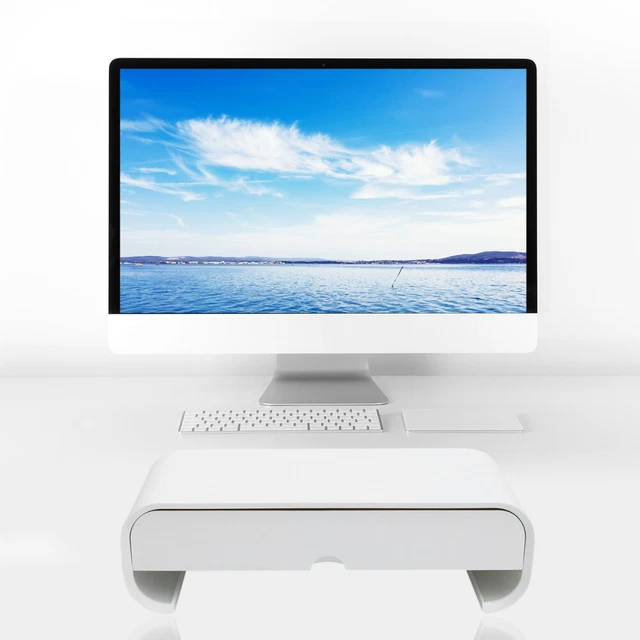 MONITOR RISER CASSETTO Desktop Riser Riser Computer Riser Desk EUR 34 ...