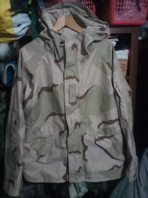 US ARMY TRI Colour Desert Gore-Tex ECWCS Parka Jacket Waterproof L EUR ...
