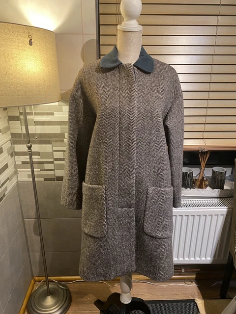 GENUINE TOAST HERRINGBONE 💯 Wool Tweed Coat Dauphine Marling & Evans ...