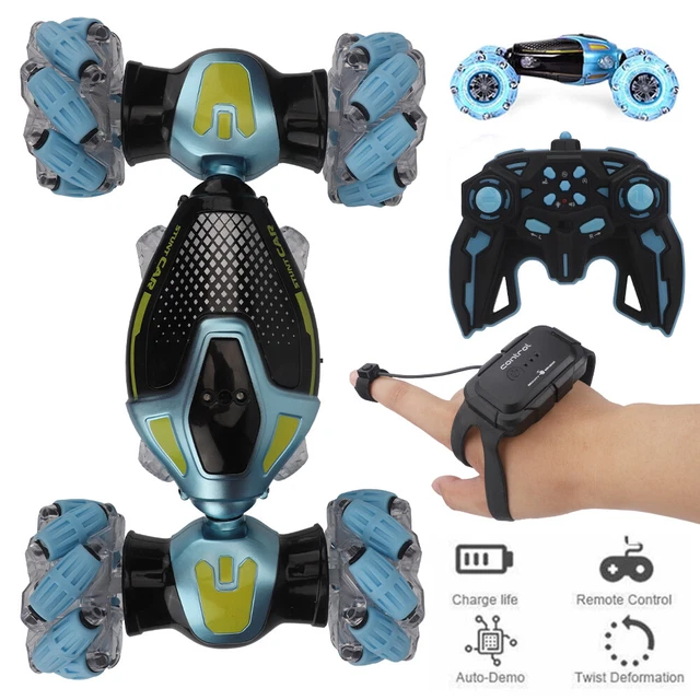 360° RC STUNT Car 4WD Remote Control Toy Hand Gesture Sensing Off-Road ...