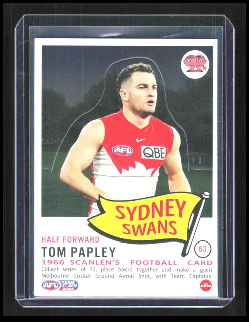 AFL 2024 TEAMCOACH Scanlen's Sydney Swans Tom Papley 63 Football Card ...