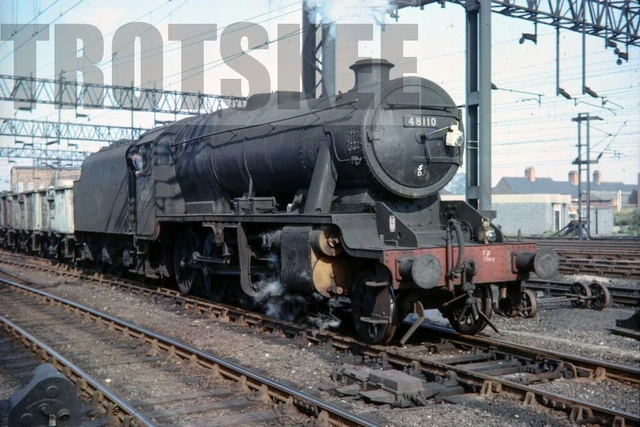 35MM SLIDE BR British Railways Steam Loco 48110 Class 8F Nuneaton 1965 ...
