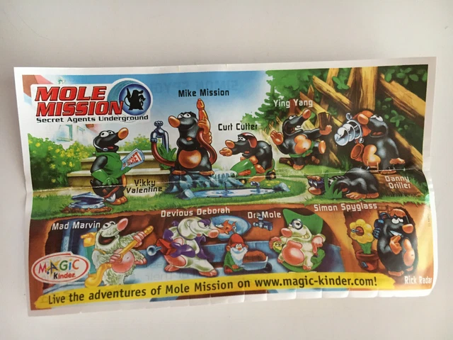 KINDER SURPRISE EGG Toys taupe mission collection agents secrets insert ...