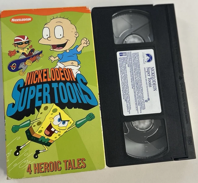NICKELODEON SUPER TOONS VHS Tape 4 Tales: Rugrats SpongeBob Rocket ...