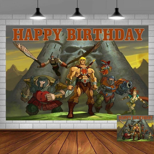 HE MAN PARTY Supplies Birthday Decorations Backdrop Banner Vinyl for ...
