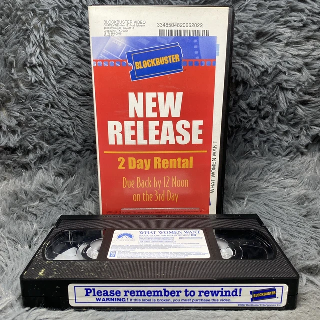 BLOCKBUSTER VIDEO VHS Tape Clamshell What Women Want Comedy Movie ...
