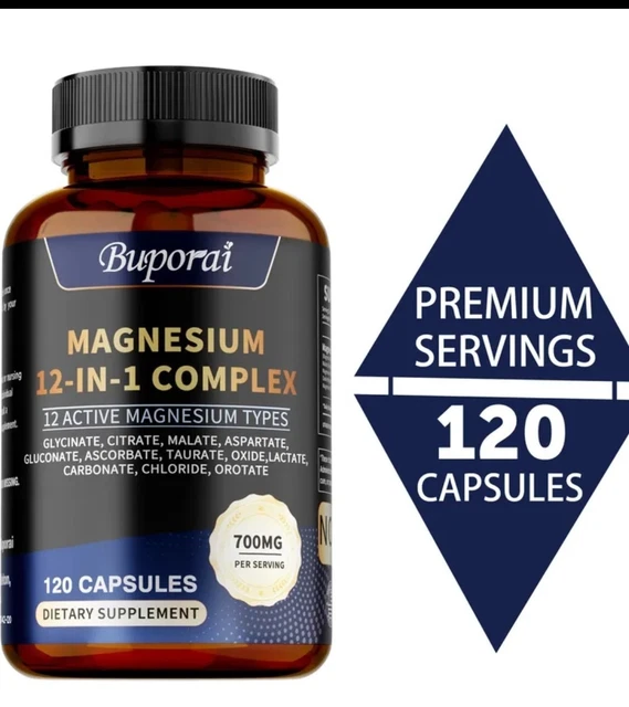 MAGNESIUM CAPSULES 700MG Menopause Stress Sleep Bone Support £14.54 ...