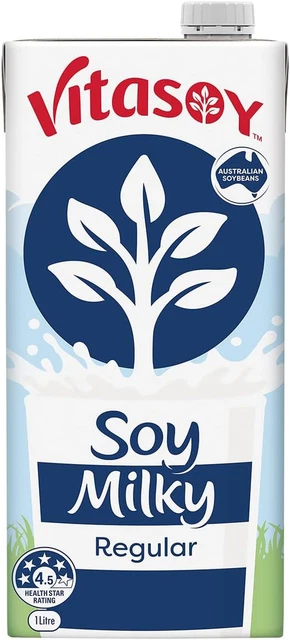 VITASOY MILKY REGULAR Long Life Soy Milk, 1 Litre (Pack of 12) $46.99 ...
