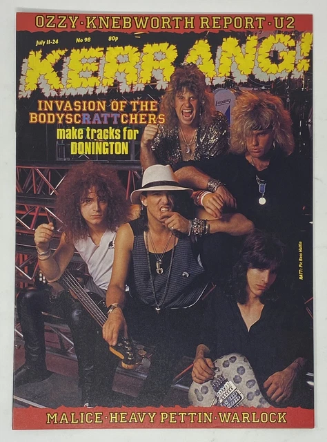 VINTAGE KERRANG! 80S Metal Music Magazine No. 98 80p July Ratt ...