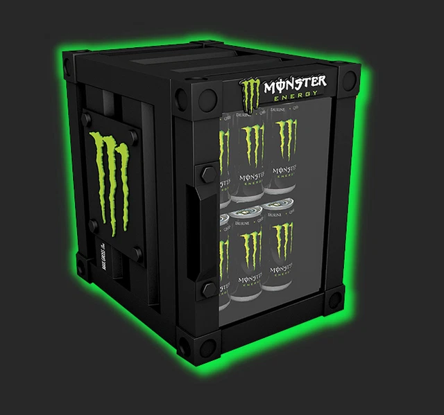 MONSTER ENERGY DRINK Mini Fridge Cooler Pub Home Garden Garage 220V ...