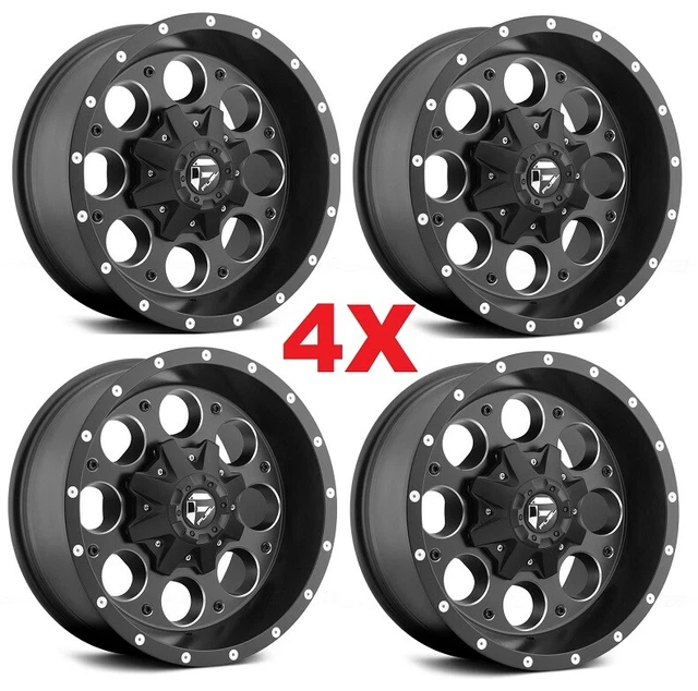 15 FUEL REVOLVER Wheels Rims 15X8 5 Lug Black Milled EUR 715,93 ...