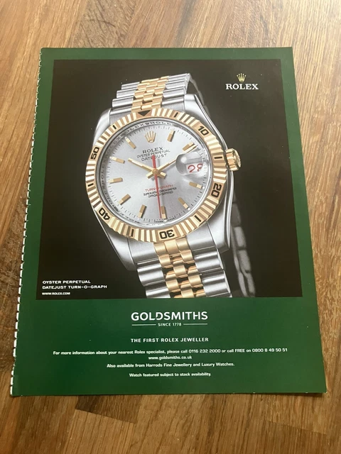 ORIGINAL ROLEX OYSTER Datejust Watch Frame Ready Magazine Advert Man ...