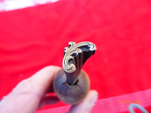 FLEURON FER À dorer outil ancien relieur reliure A138 EUR 32,00 ...