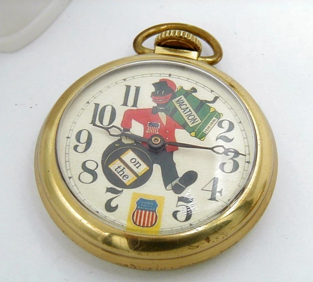 UNION PACIFIC RAILWAY Character Pocket Watch Well Serviced One Of A ...