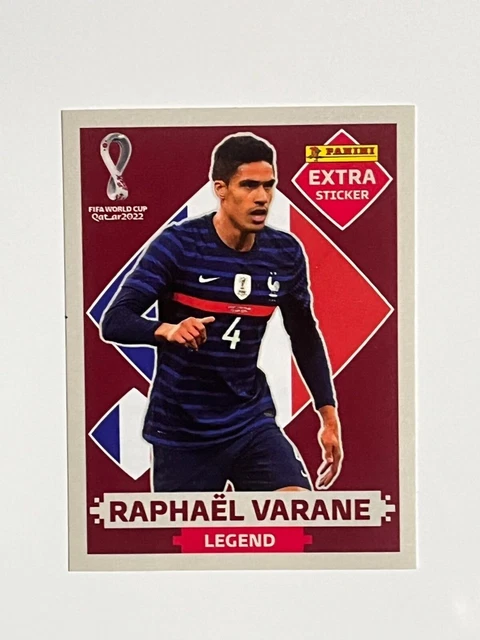 PANINI FIFA WM 2022 Qatar EXTRA STICKER Raphael Varane - Burgund EUR 14,00 - PicClick DE