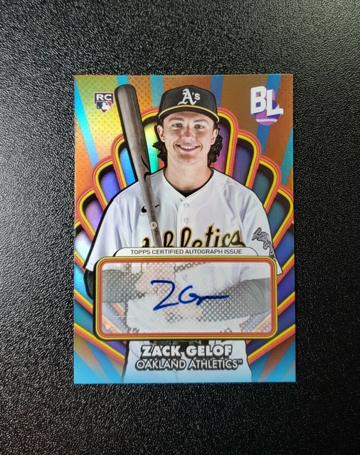 AUTOGRAFO ZACK GELOF 2024 Topps Big League OAA-DS Rookie RC Oakland ...