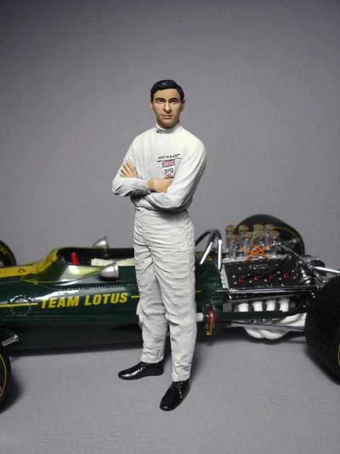 FIGURINE 1/18 Jim Clark Sf Lotus Vroom Not Peint For Quartzo Spark ...