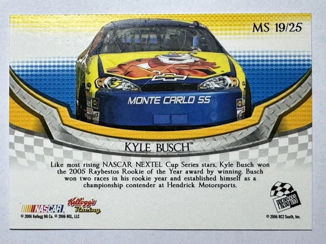 CARTE DE COURSE Kyle Busch 2006 Press Pass Collectors Series MAKING THE ...
