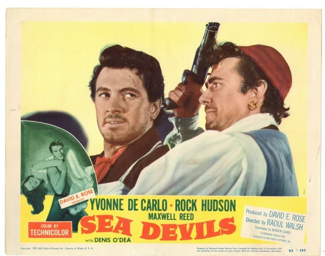 YVONNE DE CARLO Rock Hudson Sea Devils 1953 Orig 11X14 Lobby Card Lc3885 EUR 26,15 - PicClick FR