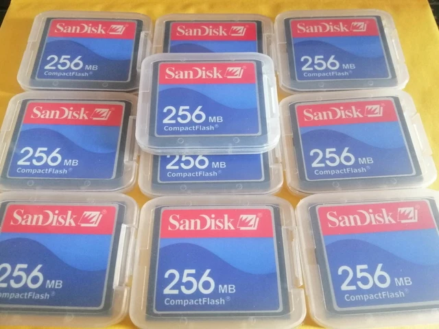 LOT OF 10 256MB SanDisk CompactFlash CF Memory Card 256MB SDCFB/SDCFJ £ ...