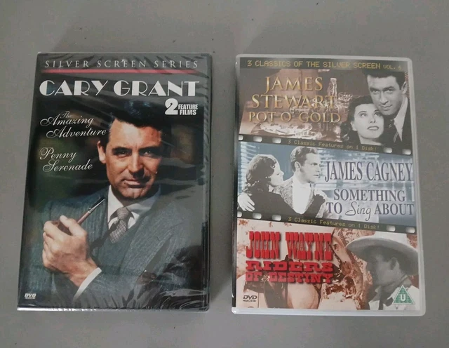 JAMES STEWART, CARY Grant, John Wayne, James Cagney DVD’s, 5 Classic ...