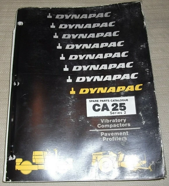 DYNAPAC CA-25 SERIES Ii Vibratory Roller Parts Book Catalog Manual S/N ...