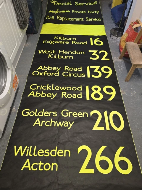 LONDON BUS DESTINATION Blind.. Cricklewood Garage..Used £11.11 ...