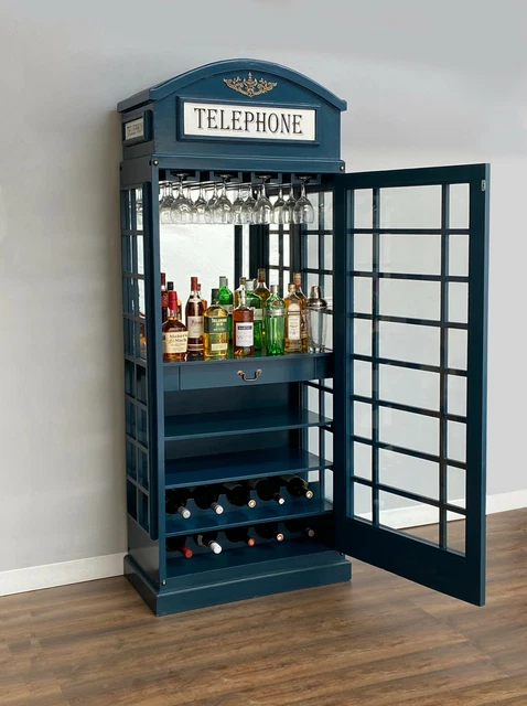 DRINKS CABINET - Iconic BT Telephone Box Style Bar in Haigh Blue £795. ...