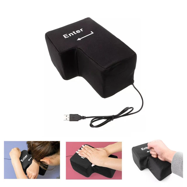 ANTI-STRESS COMPUTER HUGE Enter Key Big Giant USB Keyboard Vent Button ...