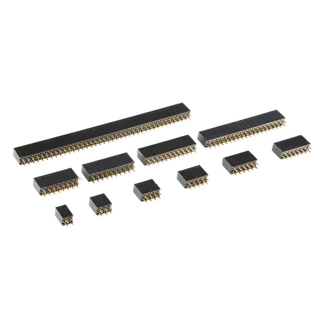 2.54MM 2X2 - 2x40Pin Female Header Pin Socket Double Row PCB Strip ...