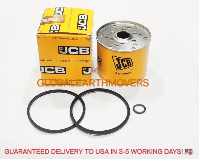 JCB BACKHOE - Genuine Jcb Fuel Filter Element W. O Rings (32/400701 32/ ...